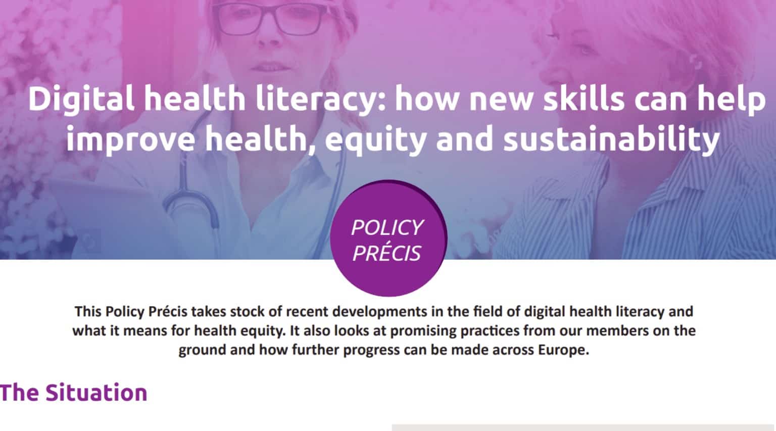 Digital health literacy: how new skills can help improve health, equity ...